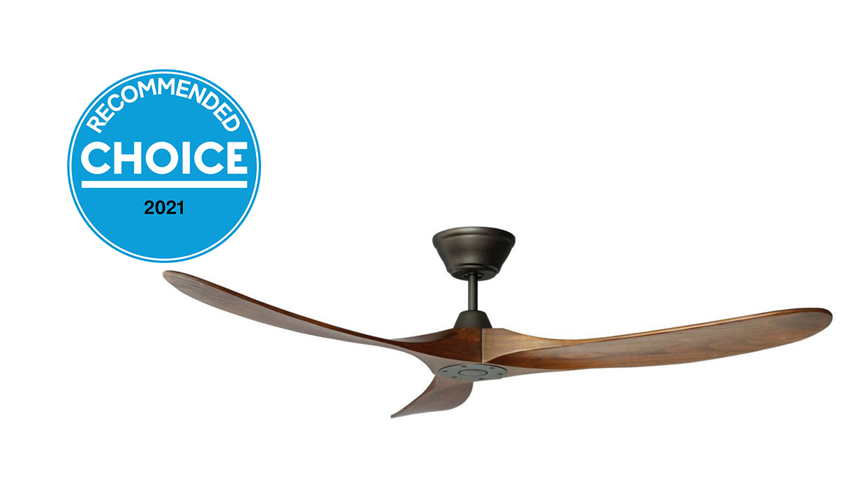 Milano SLIDER Junior Aged Pewter DC Motor Fan With Light Walnut Blade ...