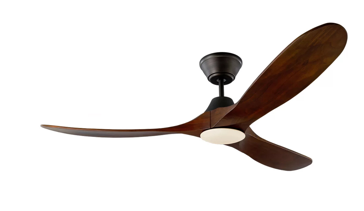 Milano Slider Mini Aged Pewter With Light Walnut Blade With Dimmable ...